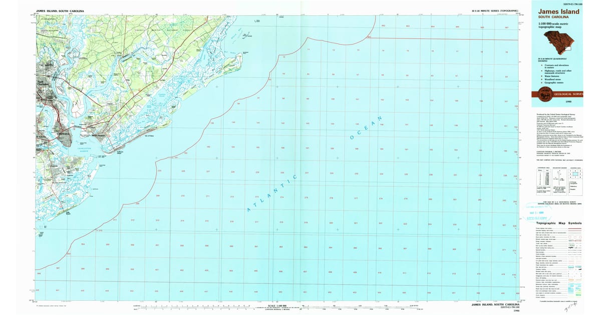1990s Maps of Oyster Point, SC | Pastmaps