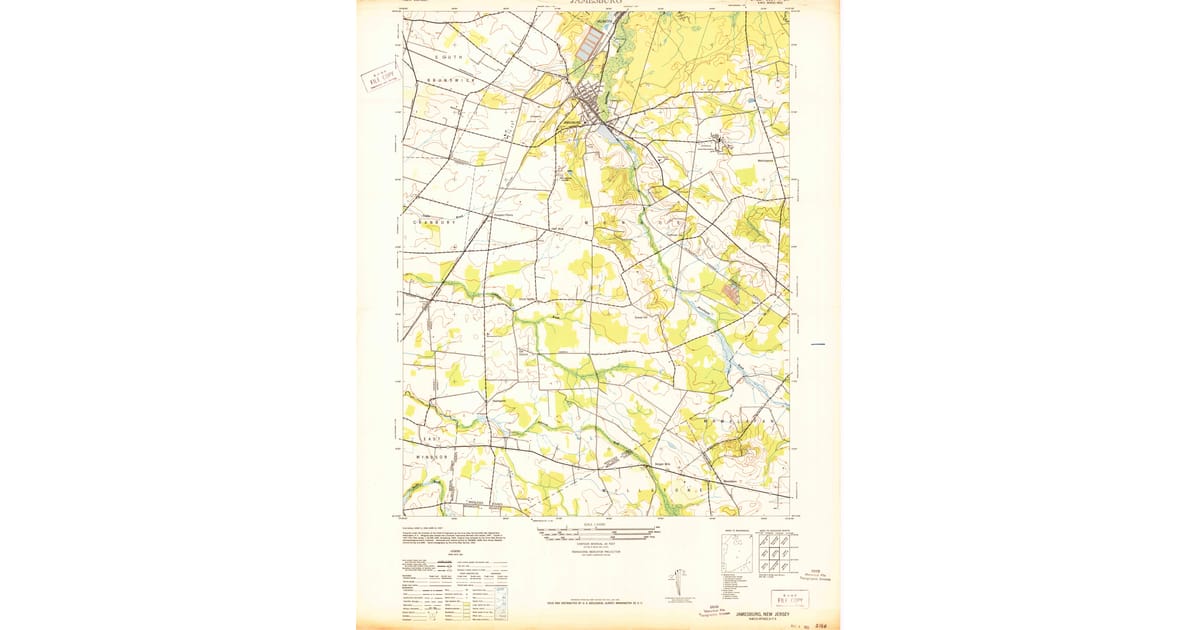 1942 Map of Jamesburg, NJ — High-Res | Pastmaps