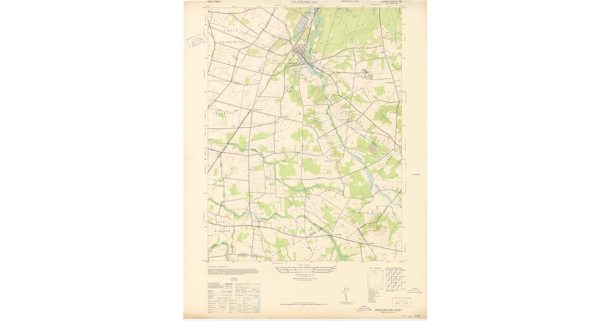 1947 Map of Jamesburg, NJ — High-Res | Pastmaps