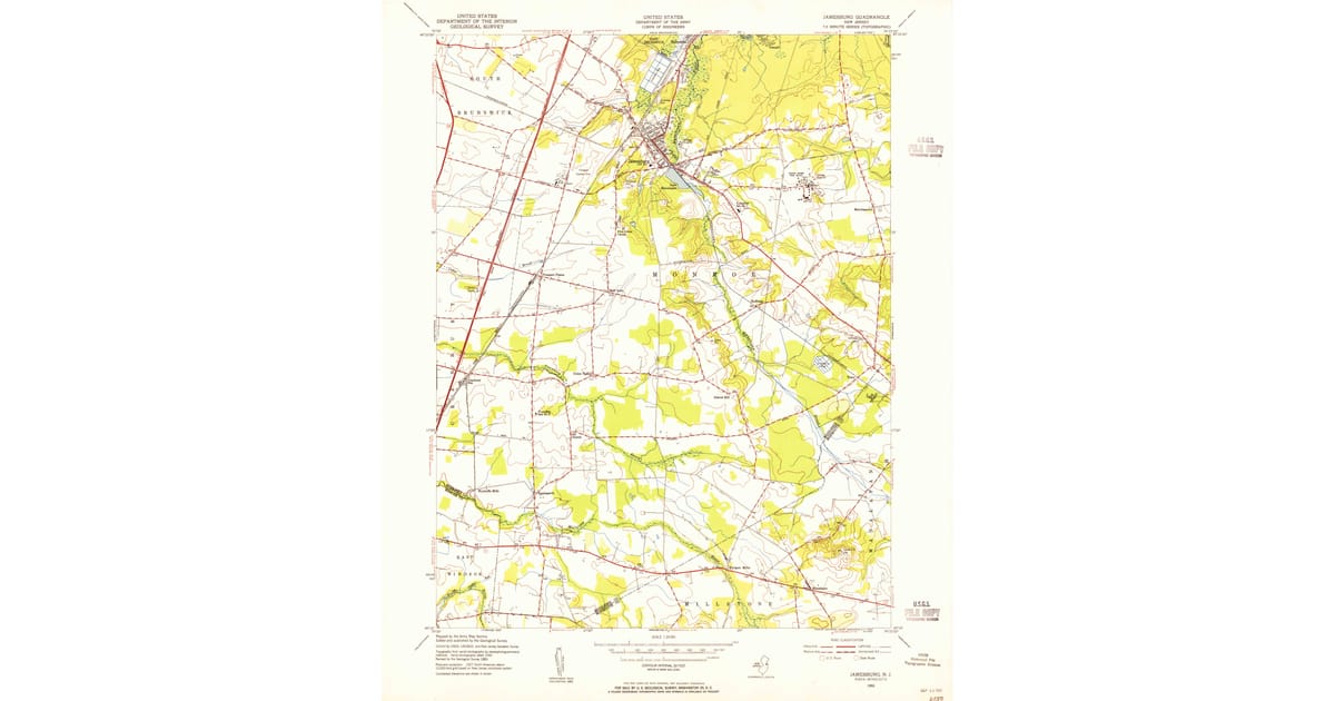 1950s Maps of Helmetta, NJ | Pastmaps