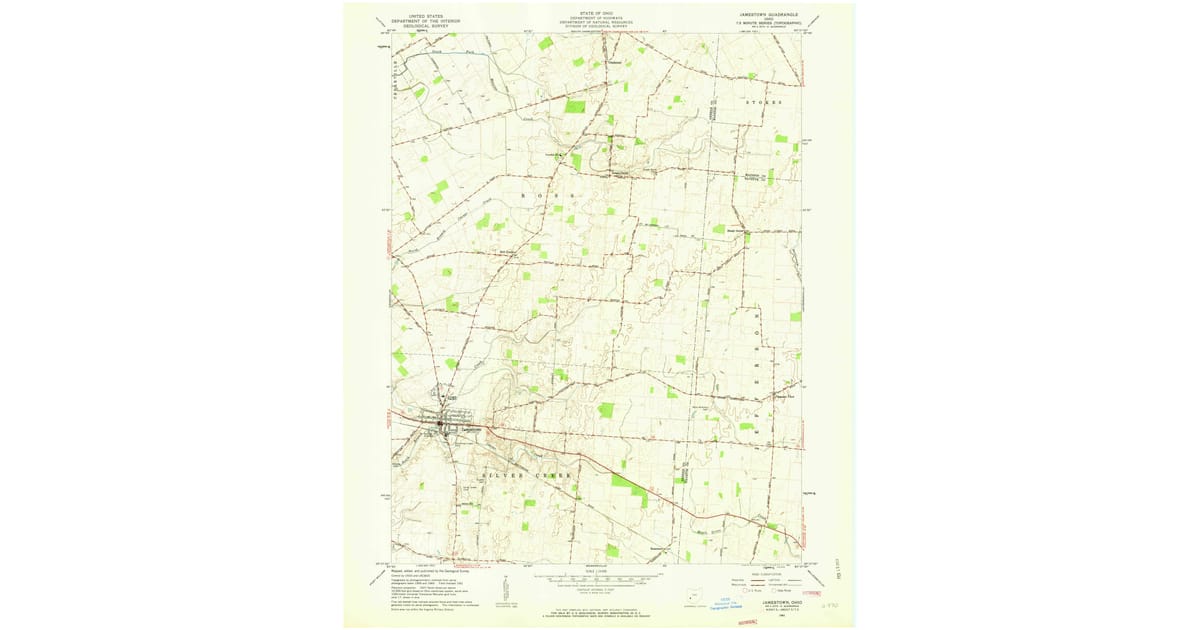 1961 Map of Jamestown, OH — High-Res | Pastmaps