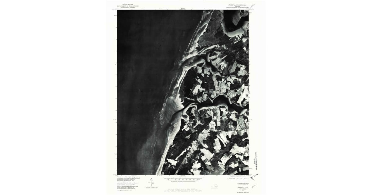 1977 Map of Jamesville, Northampton County, VA — High-Res | Pastmaps
