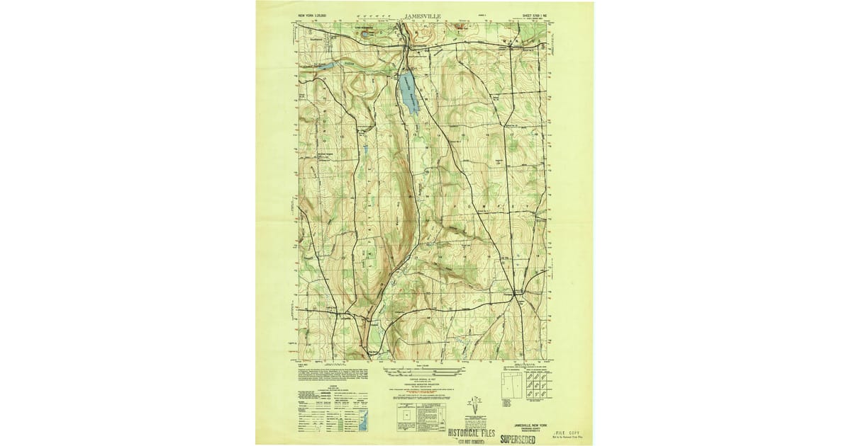 1949 Map of Jamesville, Onondaga County, NY — High-Res | Pastmaps