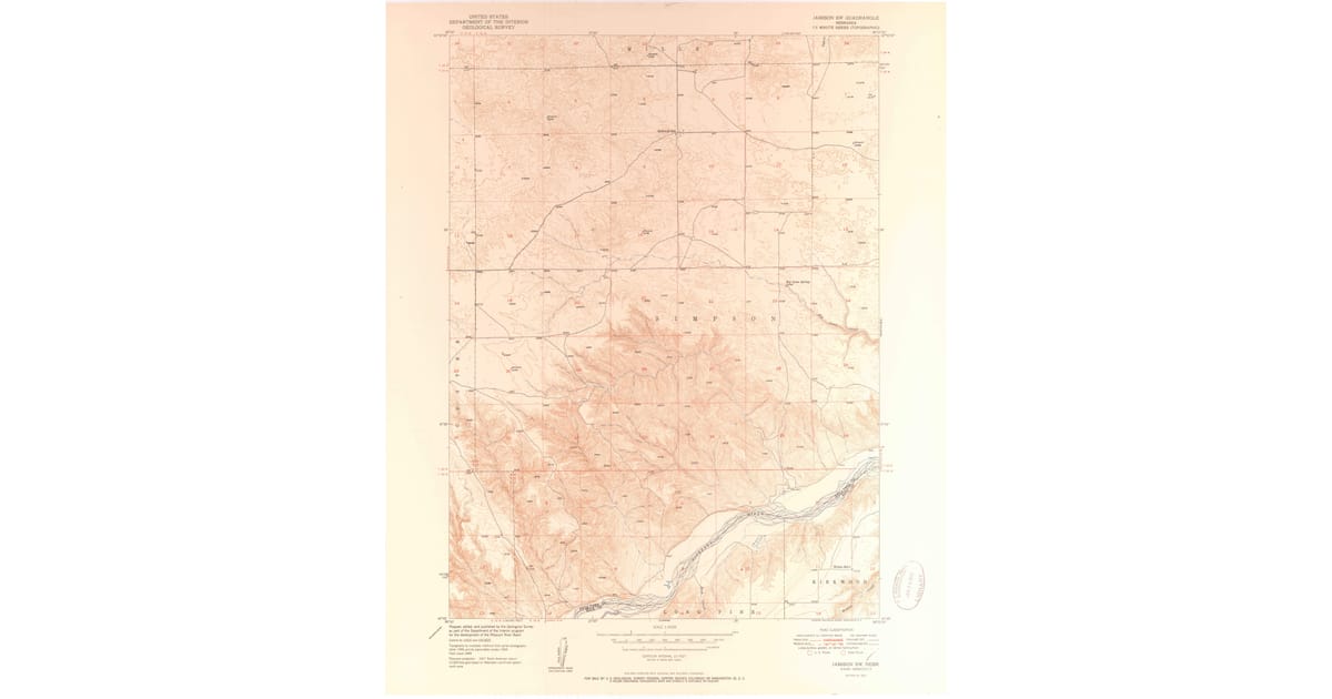 1951 Map of Jamison SW, Keya Paha County, NE — High-Res | Pastmaps