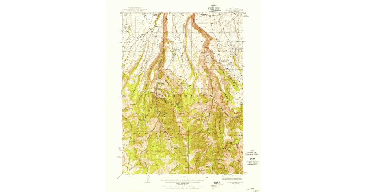 1943 Map of Jarbidge, Elko County, NV — High-Res | Pastmaps