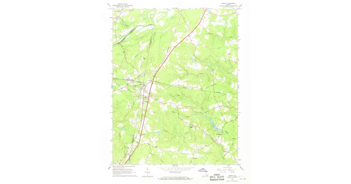 1960s Maps of Jarratt, VA | Pastmaps