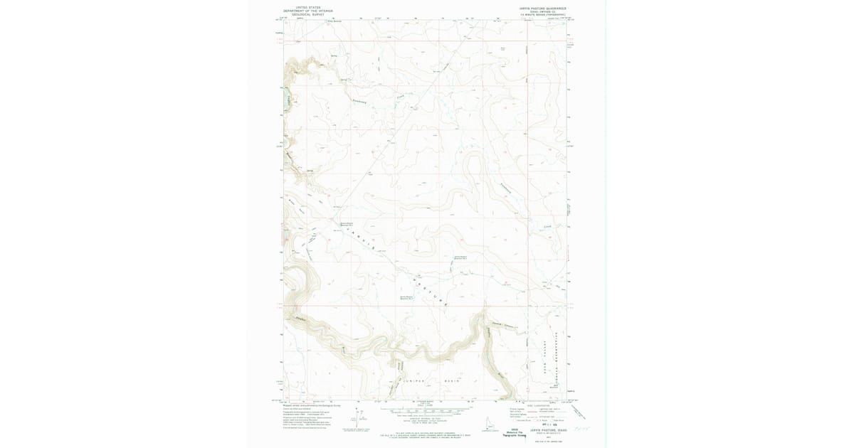 1971 Map of Jarvis Pasture, Owyhee County, ID — High-Res | Pastmaps