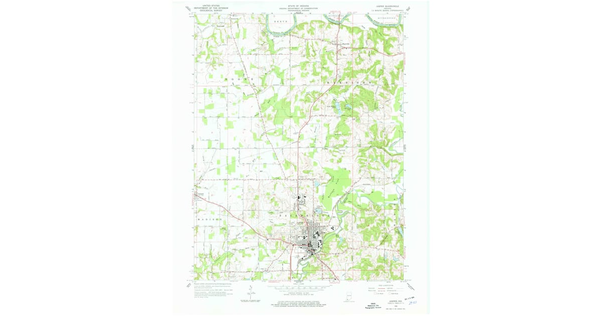1960 Map of Jasper, IN — High-Res | Pastmaps