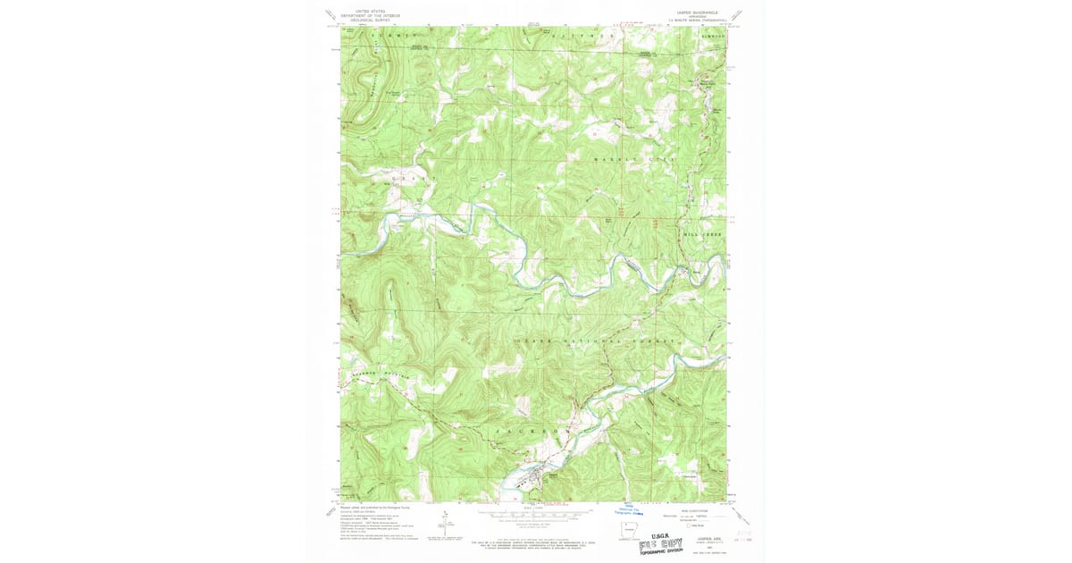 1967 Map of Jasper, AR — High-Res | Pastmaps