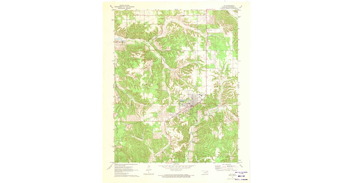 1971 Map of Jay, OK — High-Res | Pastmaps