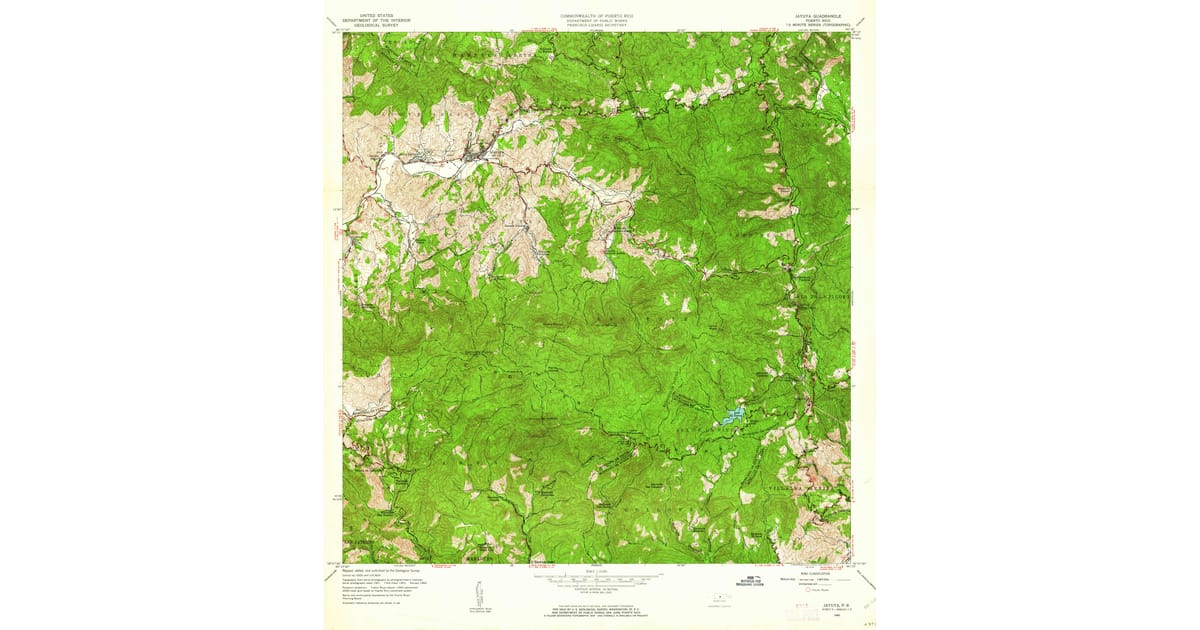 1960 Map of Jayuya, PR — High-Res | Pastmaps