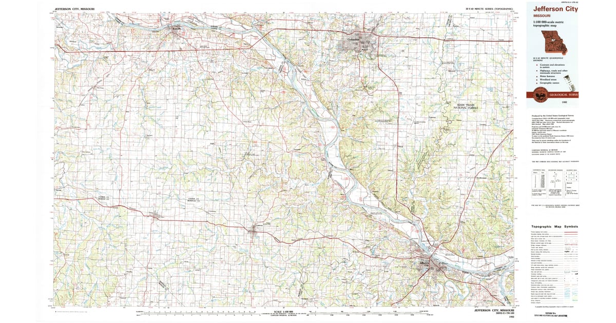 1980s Maps of Moniteau County, MO | Pastmaps