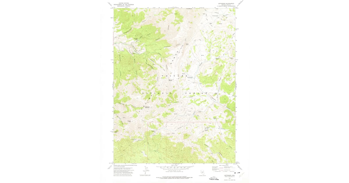 1971 Map of Jefferson, Nye County, NV — High-Res | Pastmaps
