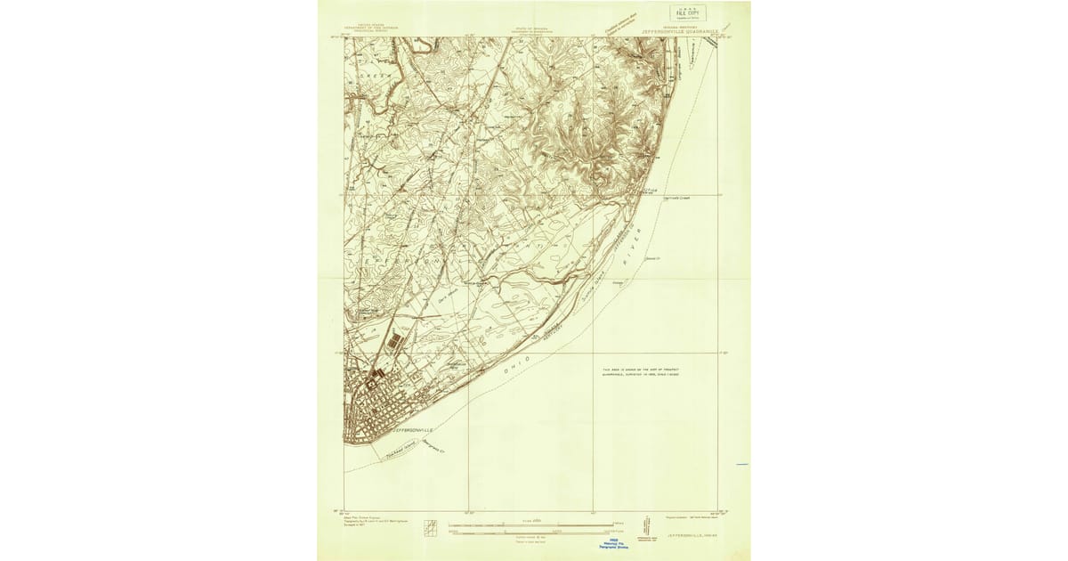 1937 Map of Jeffersonville, IN — High-Res | Pastmaps