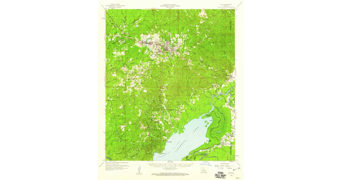 1958 Map of Jena, LA — High-Res | Pastmaps