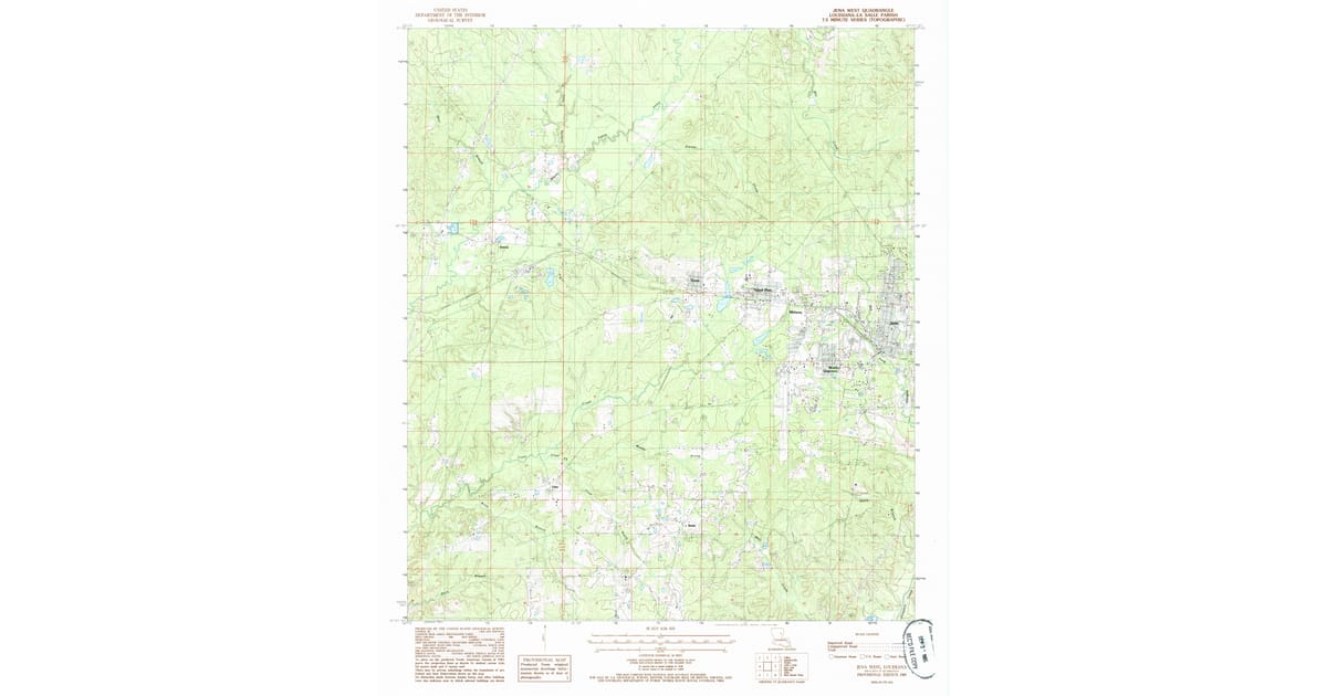 1980s Maps of Jena, LA | Pastmaps