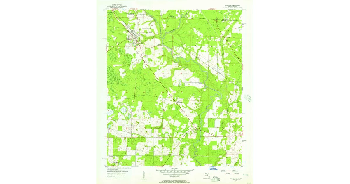 1956 Map of Jennings, FL — High-Res | Pastmaps