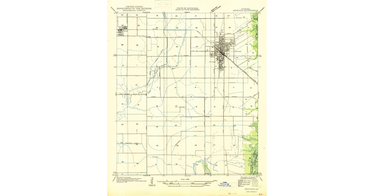 1946 Map of Jennings, LA — High-Res | Pastmaps