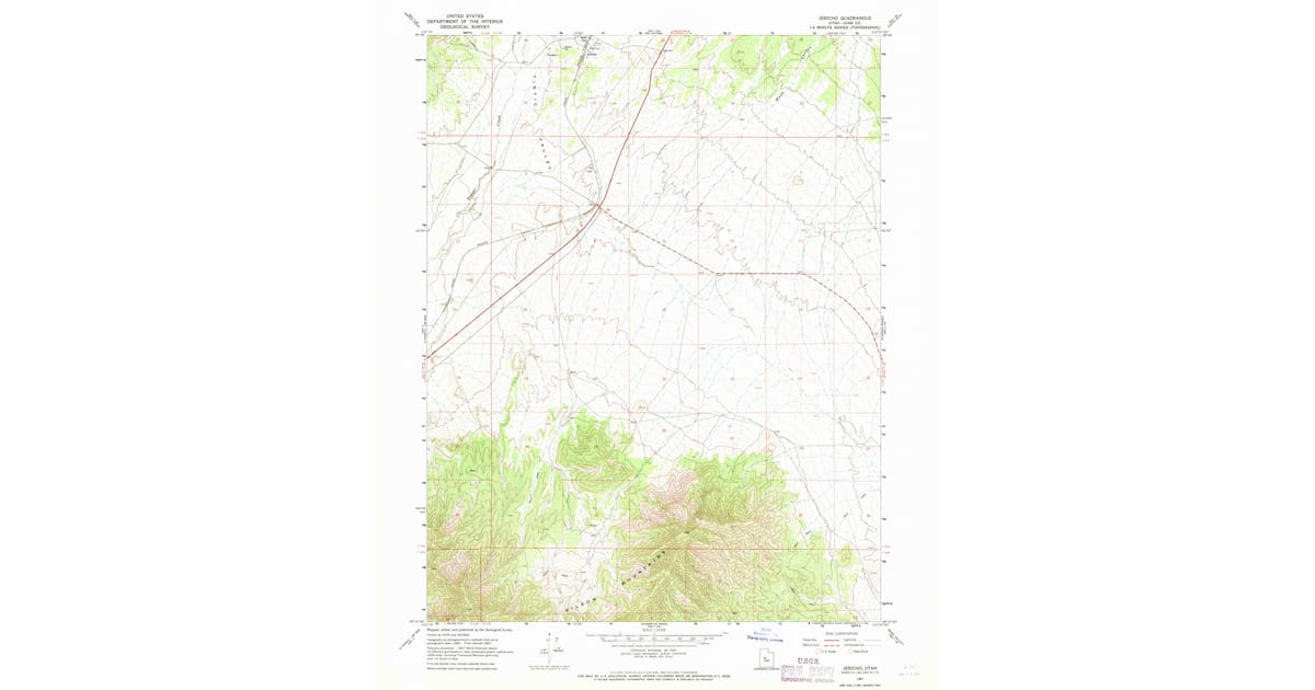 1967 Map of Jericho, Juab County, UT — High-Res | Pastmaps