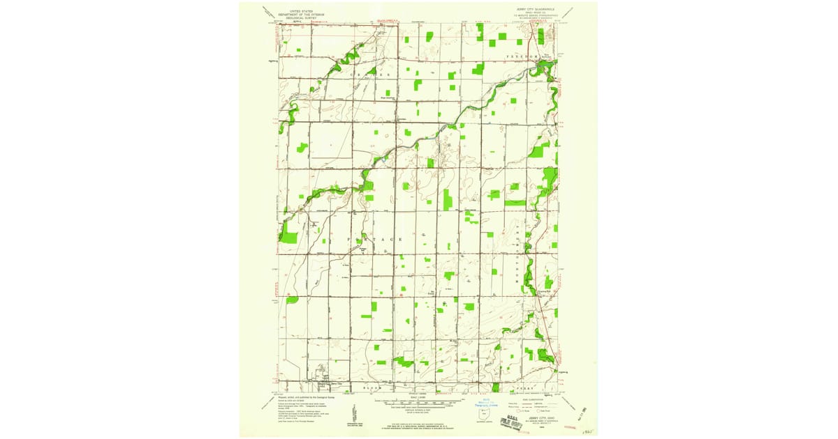 1958 Map of Jerry City, OH — High-Res | Pastmaps