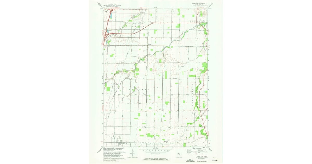 1969 Map of Jerry City, OH — High-Res | Pastmaps