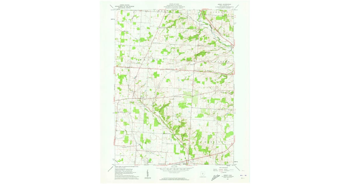 1961 Map of Jersey, OH — High-Res | Pastmaps