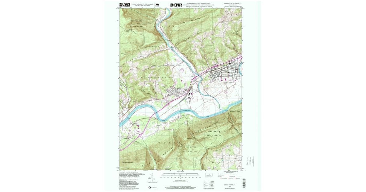 1994 Map of Jersey Shore, PA — High-Res | Pastmaps