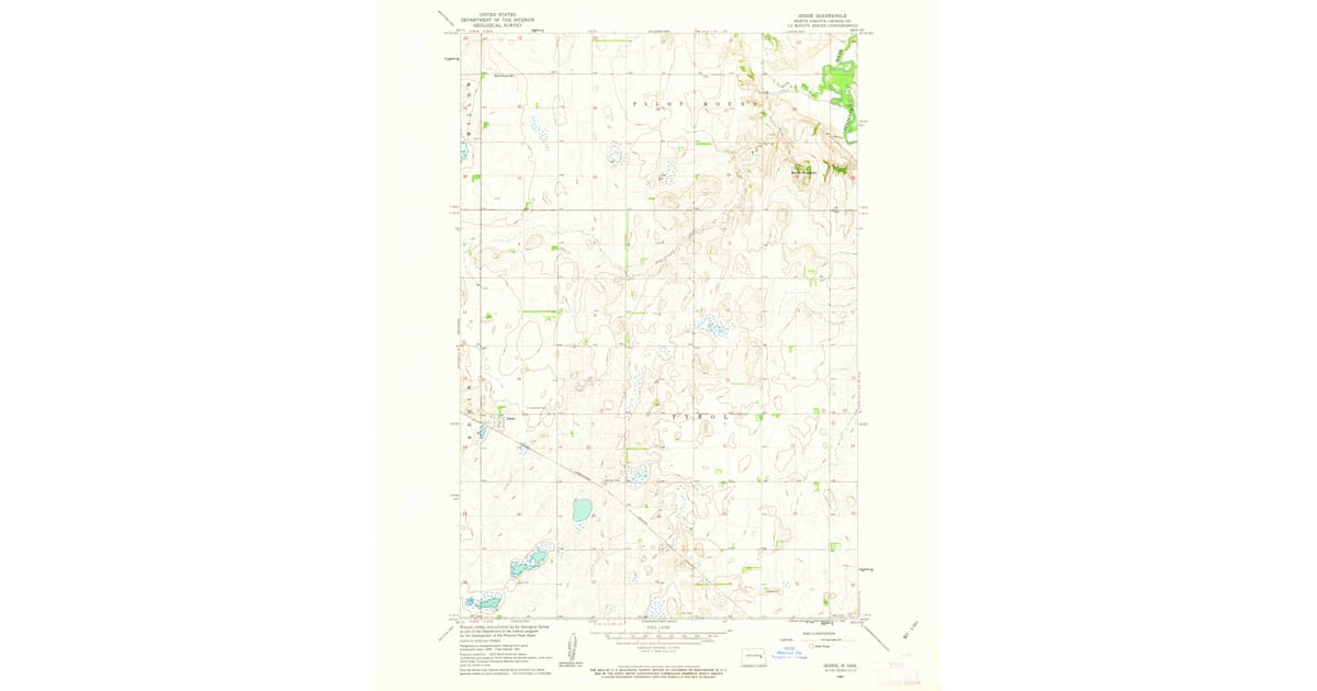 1961 Map of Jessie, ND — High-Res | Pastmaps
