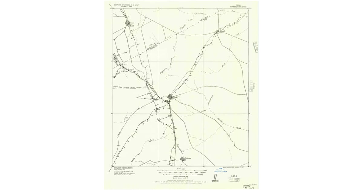 1956 Map of Jewett, TX — High-Res | Pastmaps