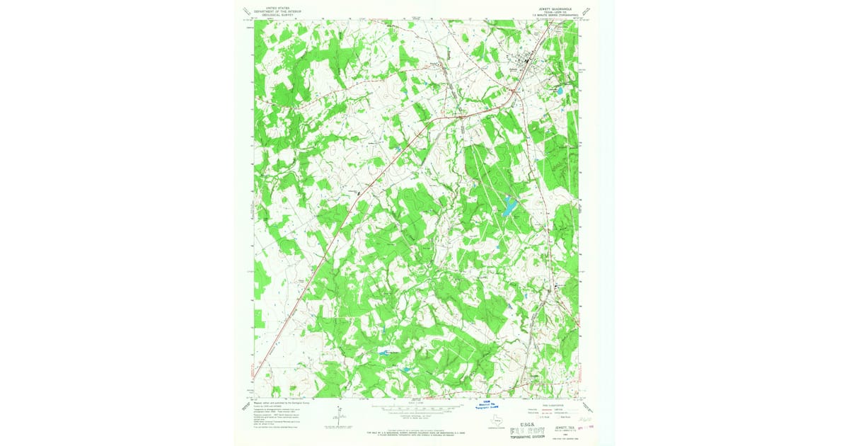 1965 Map of Jewett, TX — High-Res | Pastmaps
