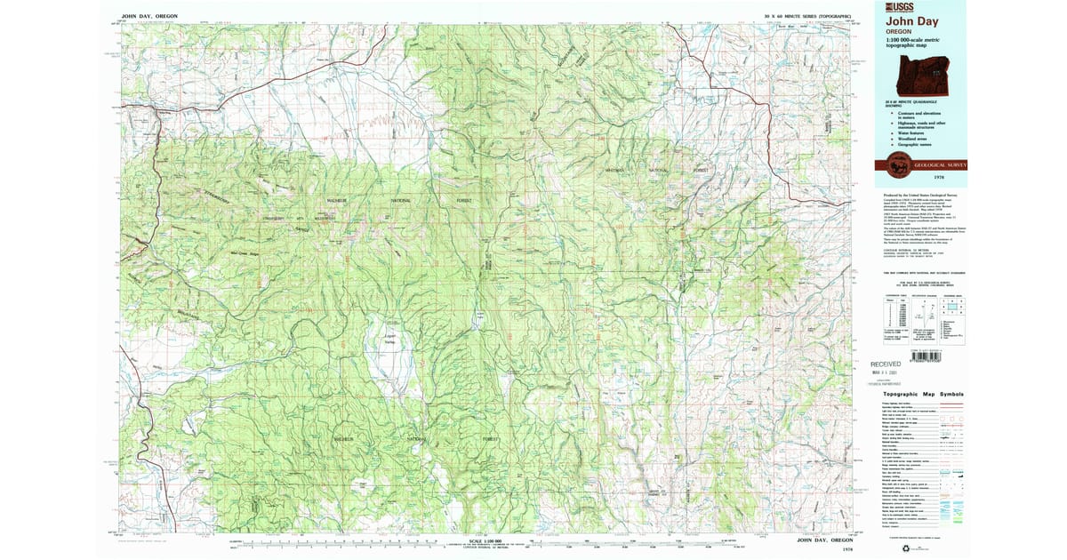 1970s Maps of Prairie City, OR | Pastmaps