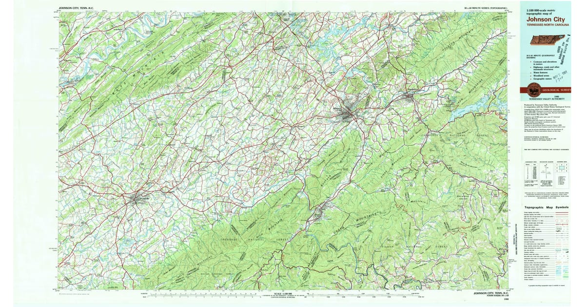 1980s Maps of Limestone, TN | Pastmaps