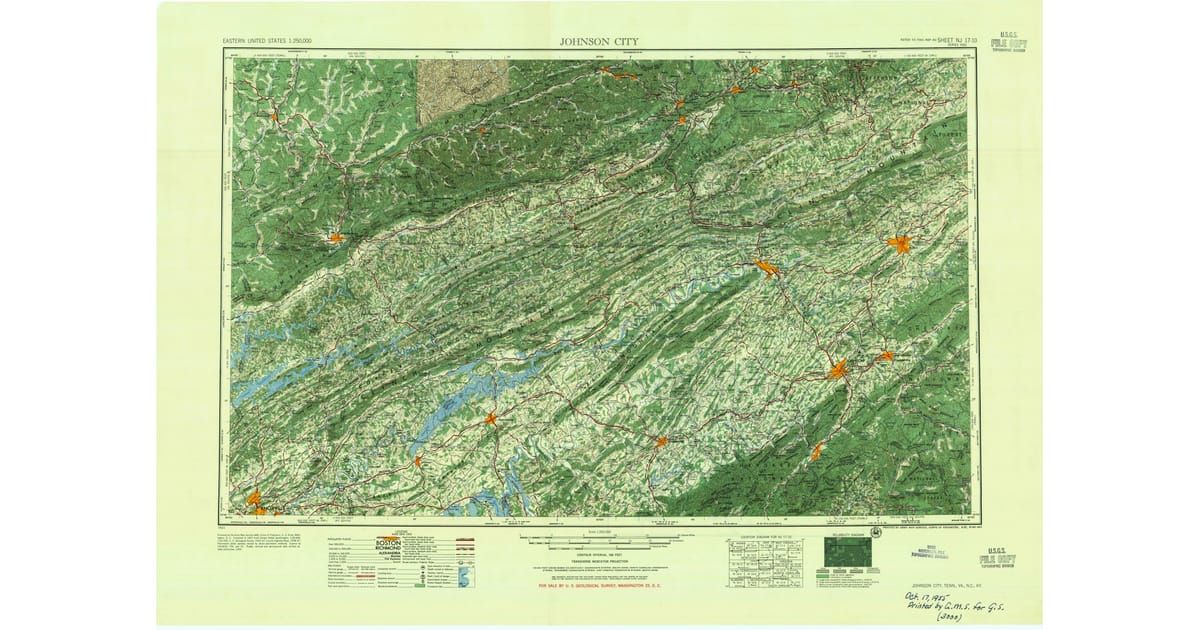 1950s Maps of Skyview Estates, Kingsport | Pastmaps