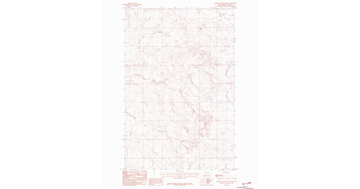 1983 Map of Johnson Coulee East, McCone County, MT — High-Res | Pastmaps