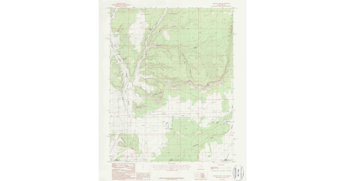 1987 Map of Johnson Lakes, Kane County, UT — High-Res | Pastmaps