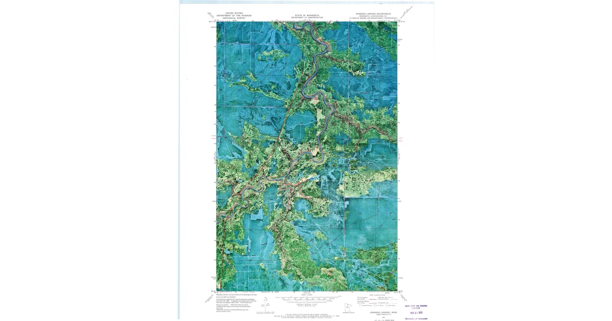 1971 Map of Johnson Landing, Koochiching County, MN — High-Res | Pastmaps