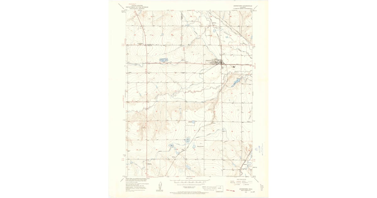1950 Map of Johnstown, CO — High-Res | Pastmaps