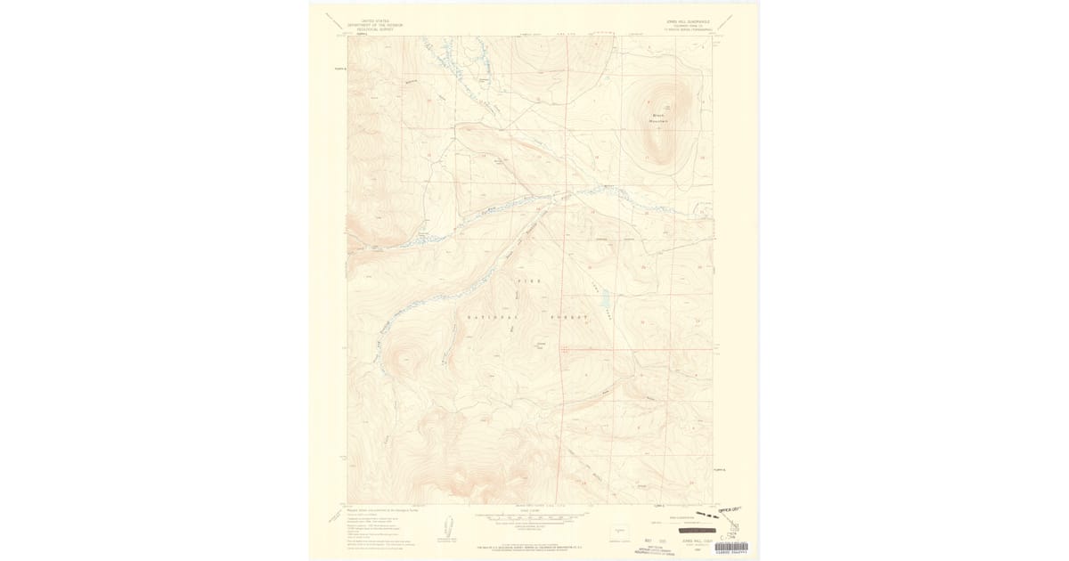 1960 Map of Jones Hill, Park County, CO — High-Res | Pastmaps
