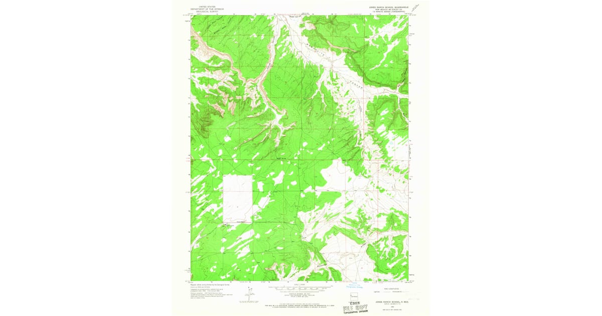 1963 Map of Jones Ranch School, McKinley County, NM — High-Res | Pastmaps
