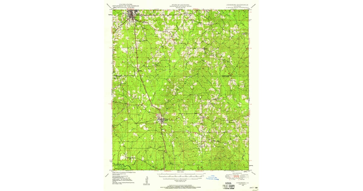 1949 Map of Jonesboro, LA — High-Res | Pastmaps