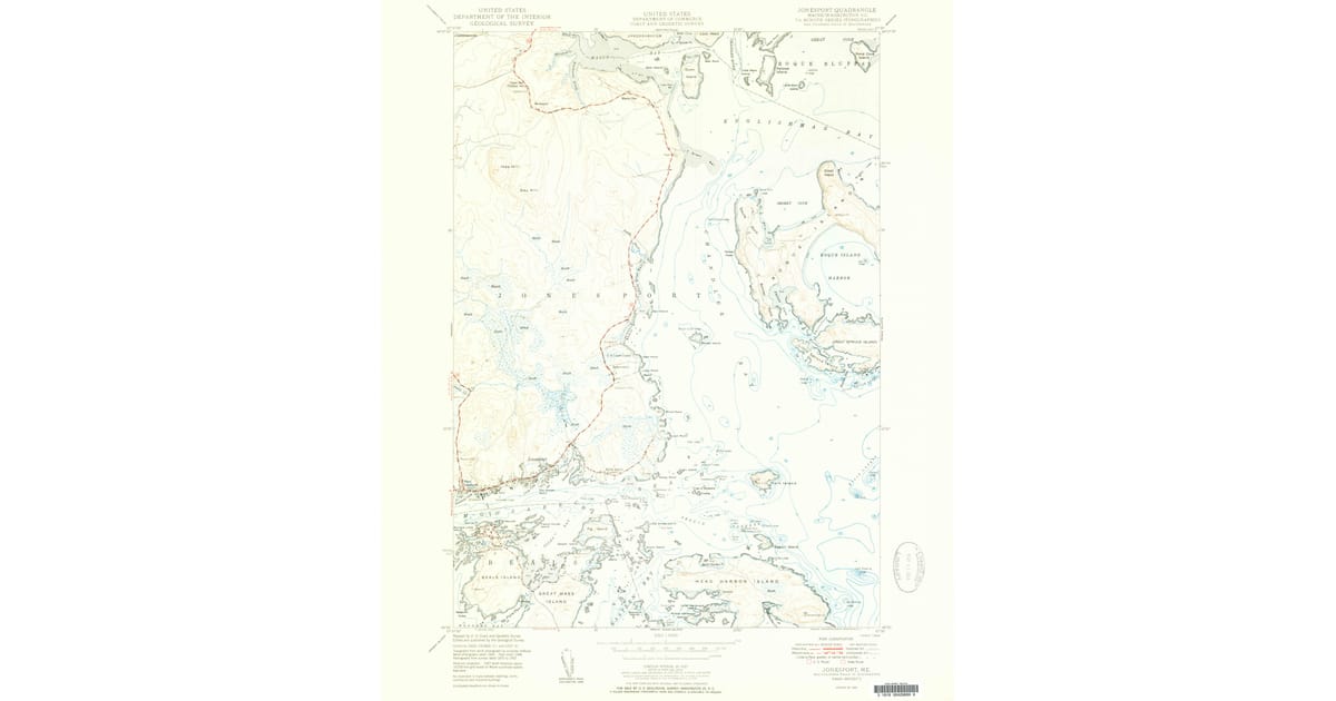 1951 Map of Jonesport, ME — High-Res | Pastmaps