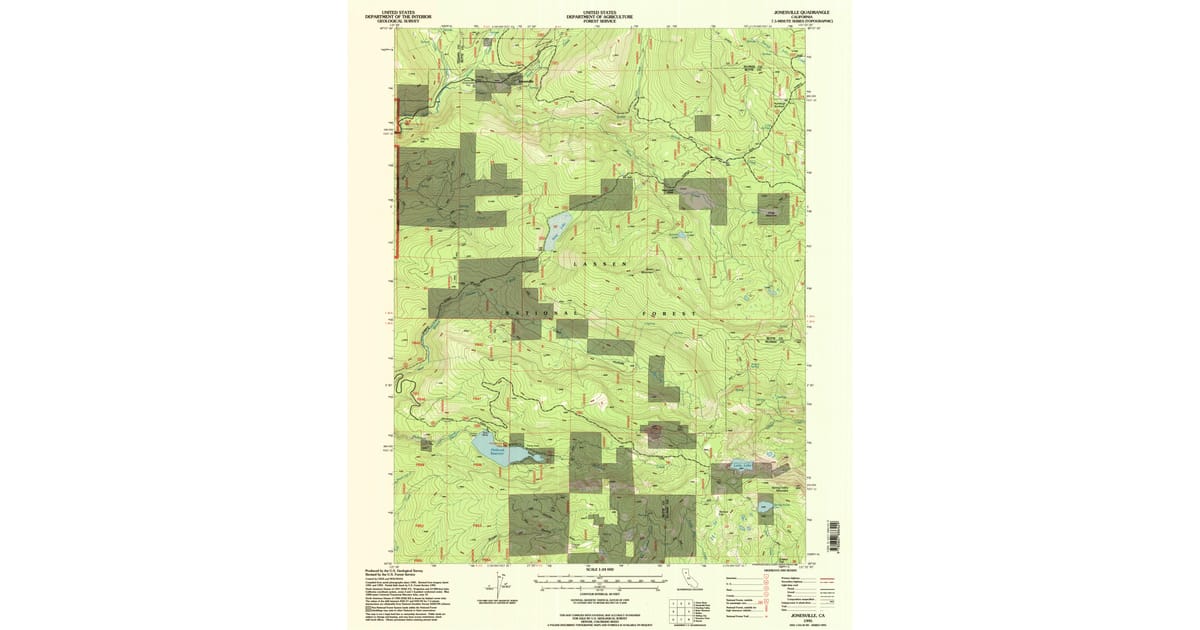 1995 Map of Jonesville, Butte County, CA — High-Res | Pastmaps