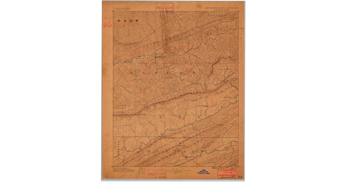 Old Maps of Letcher County, KY | Pastmaps