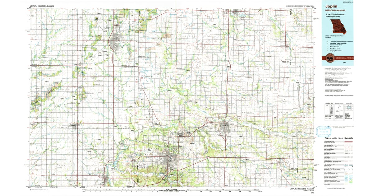 1991 Map of Joplin, MO — High-Res | Pastmaps