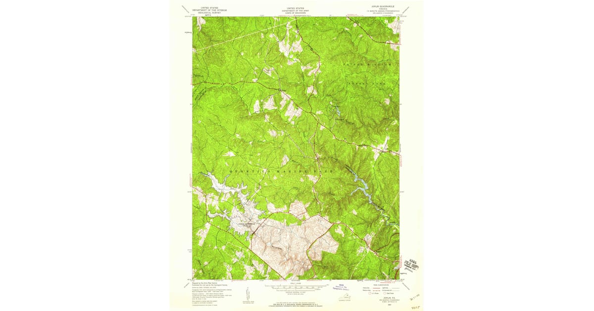 1957 Map of Joplin, Stafford County, VA — High-Res | Pastmaps
