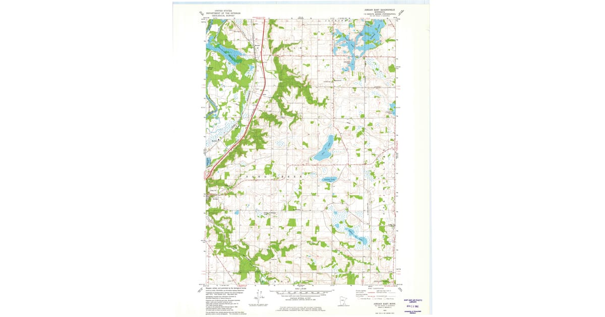 1981 Map of Jordan East, Scott County, MN — High-Res | Pastmaps