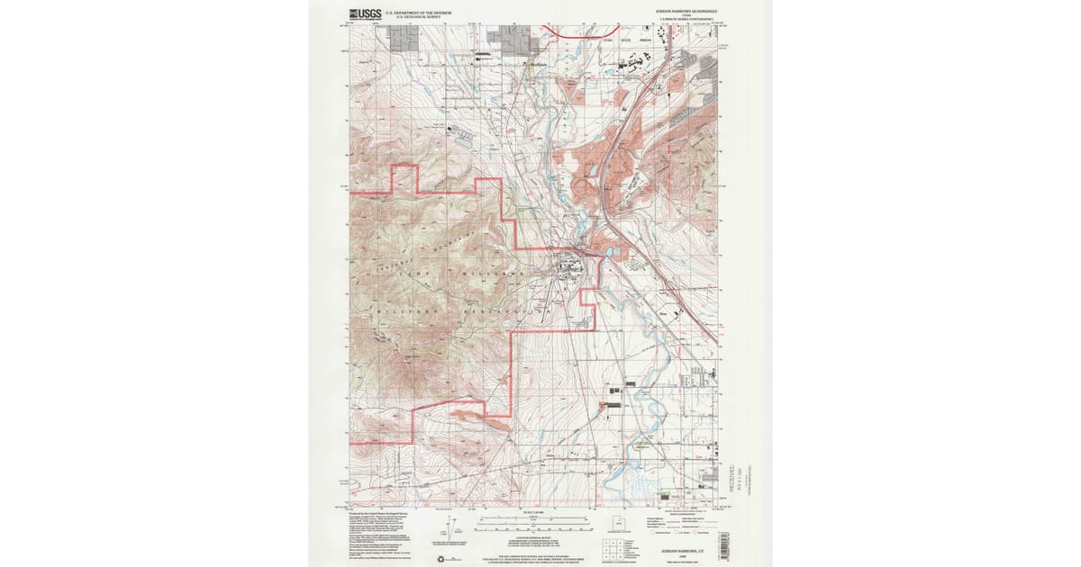 1999 Map of Jordan Narrows, Salt Lake County, UT — High-Res | Pastmaps