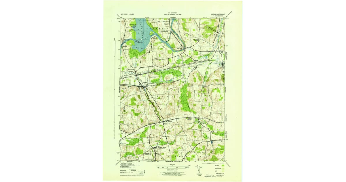 1943 Map of Jordan, NY — High-Res | Pastmaps