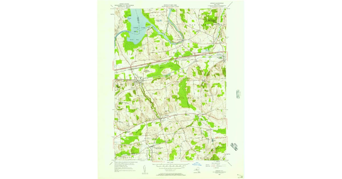 1955 Map of Jordan, NY — High-Res | Pastmaps