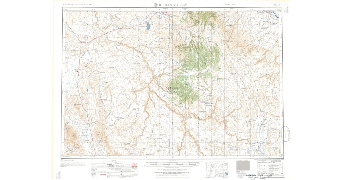 1957 Map of Jordan Valley, OR — High-Res | Pastmaps